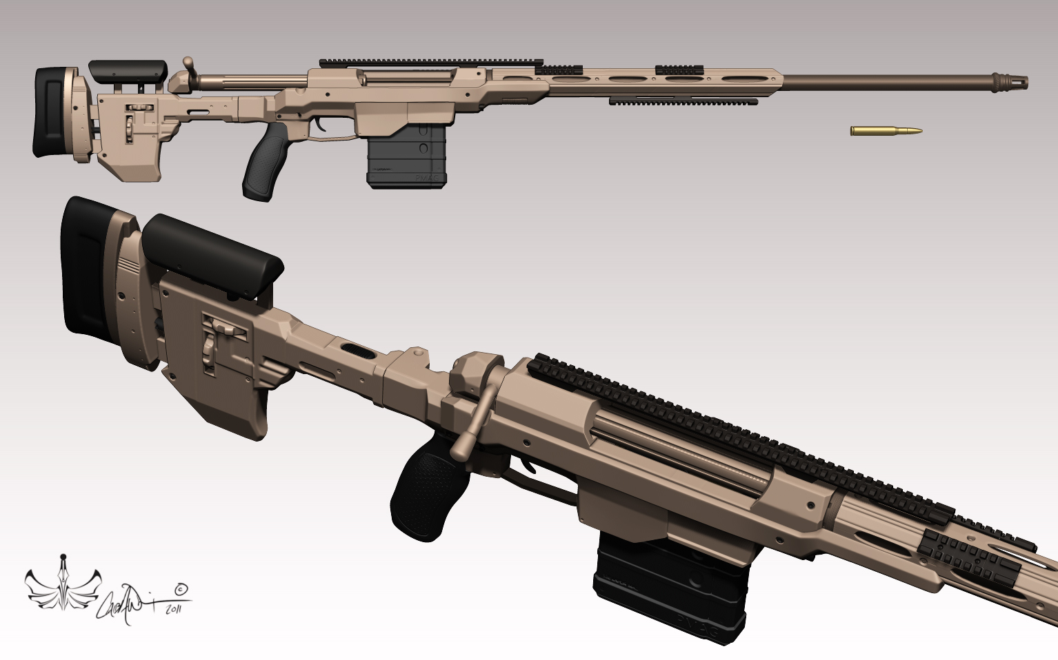 sniper rifle WIP - ZBrushCentral