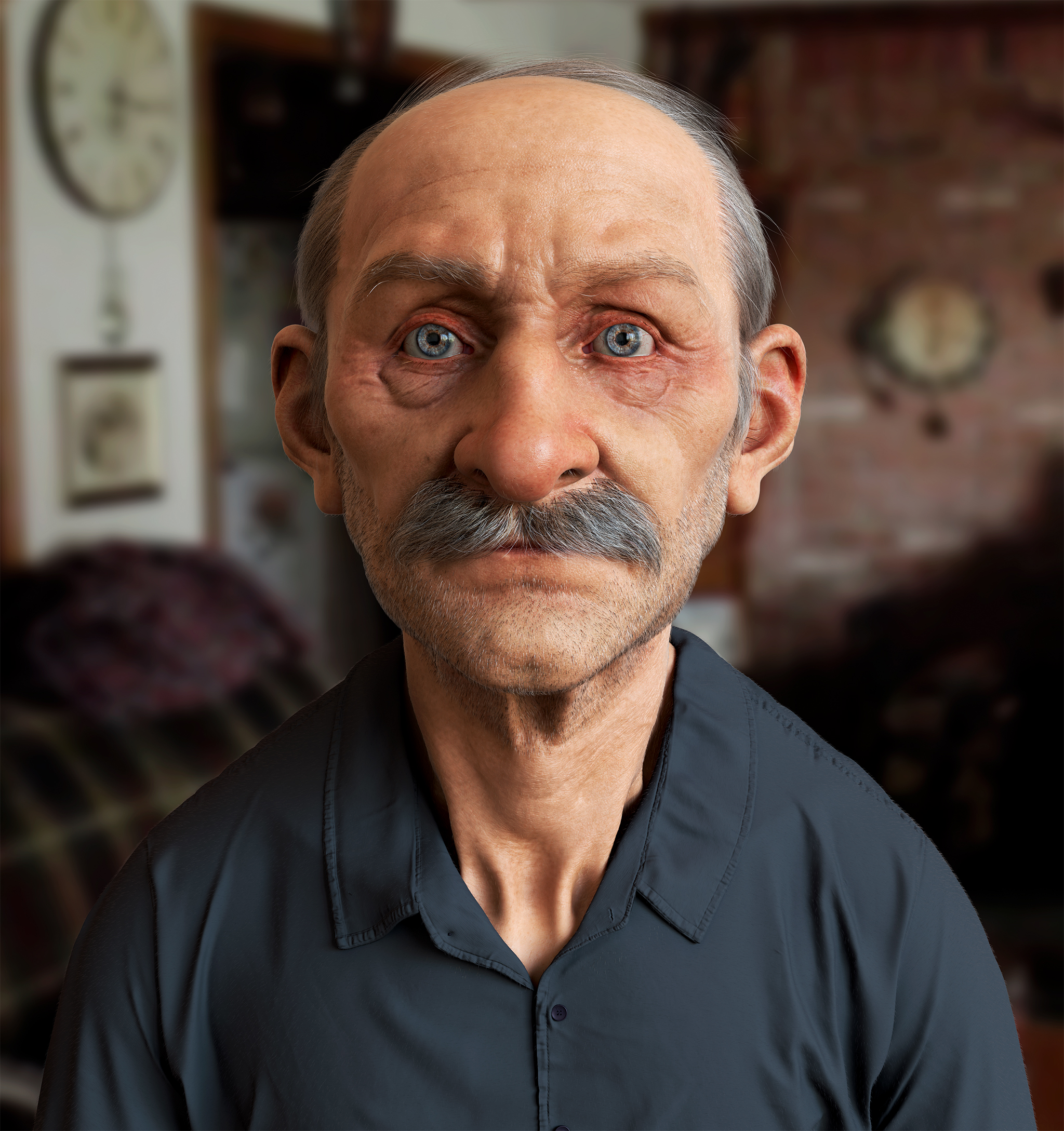 Portrait Of Oldman Zbrushcentral