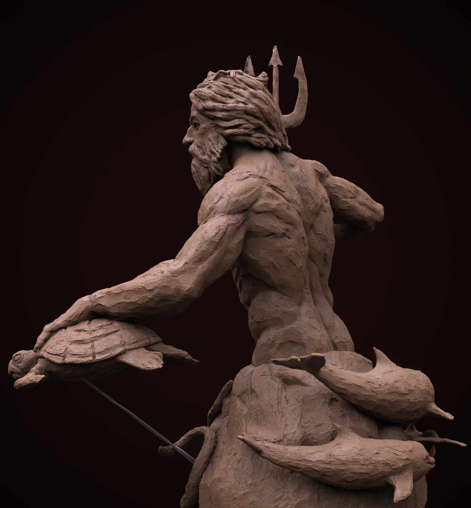 King Neptune Clay Sculpture - ZBrushCentral