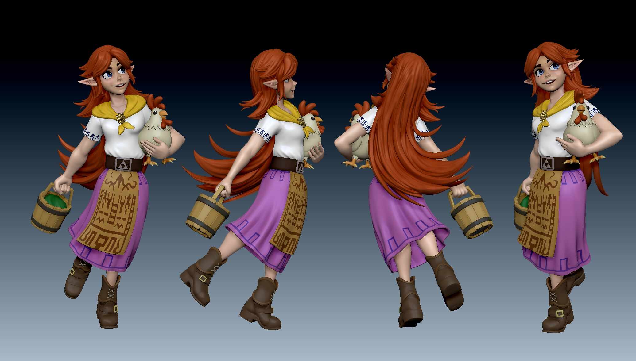 Malon - Zelda Ocarina of Time - Fan Art - ZBrushCentral