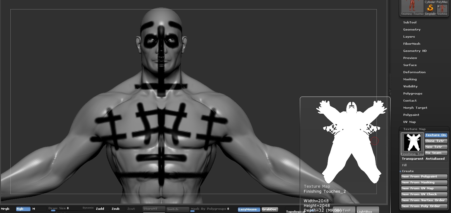 Polypaint to texture problem - ZBrushCentral