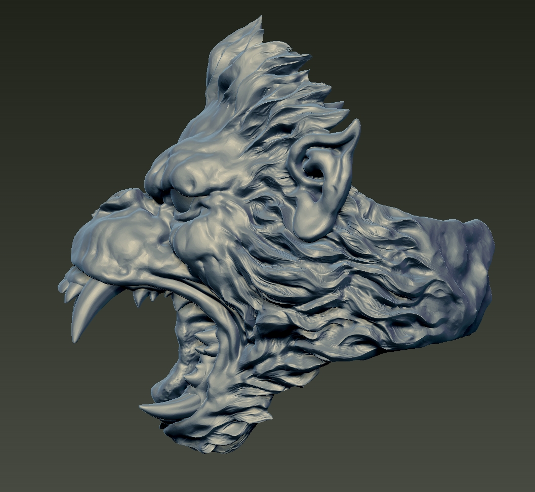 This is the ring I made while learning ZBrush a few years ago ...