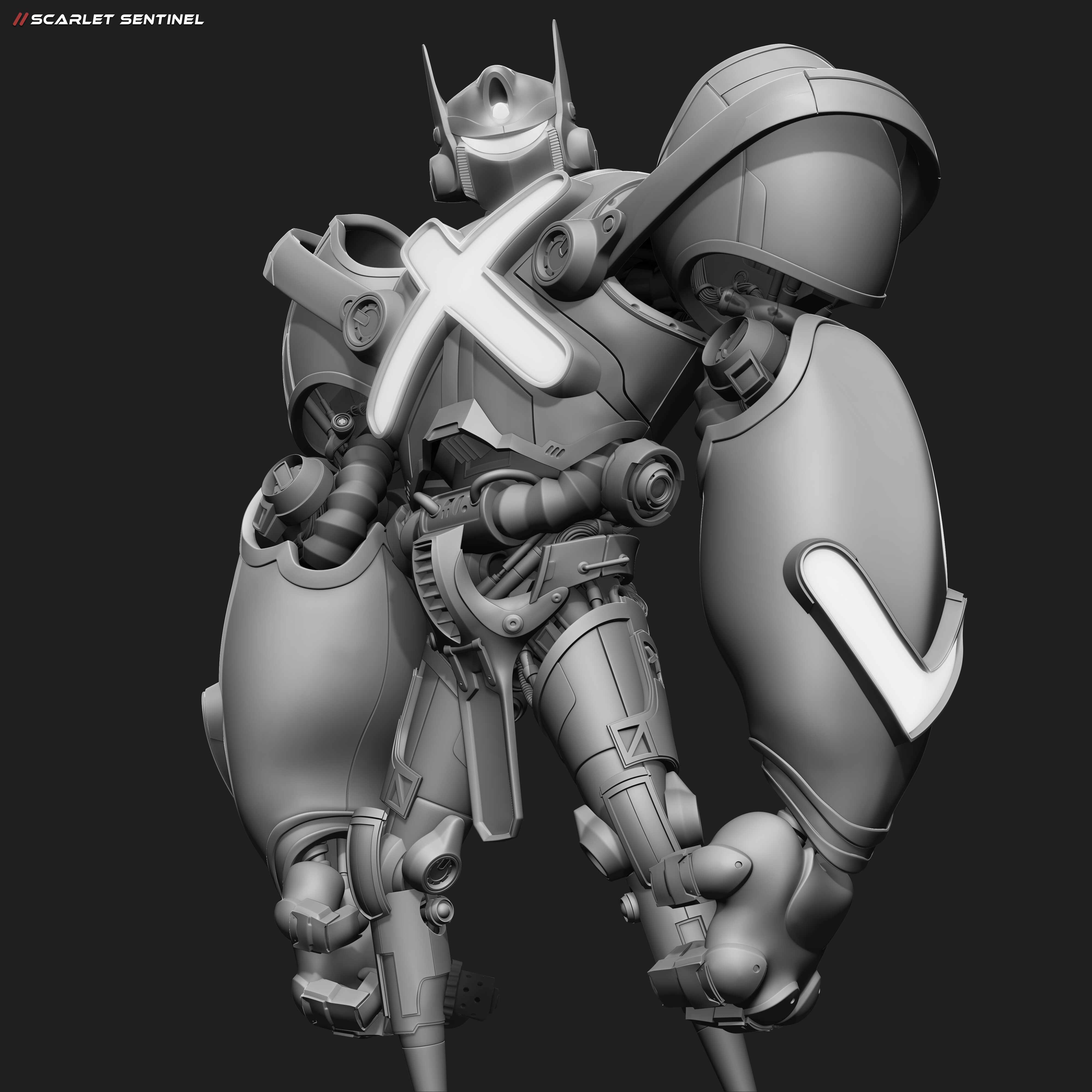 🤖 Scarlet Sentinal Mech - ZBrushCentral