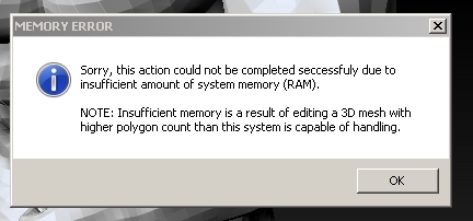memory error - ZBrushCentral