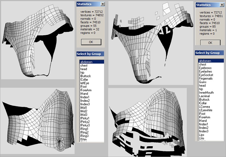 Imported OBJ Groups Smashed - ZBrushCentral