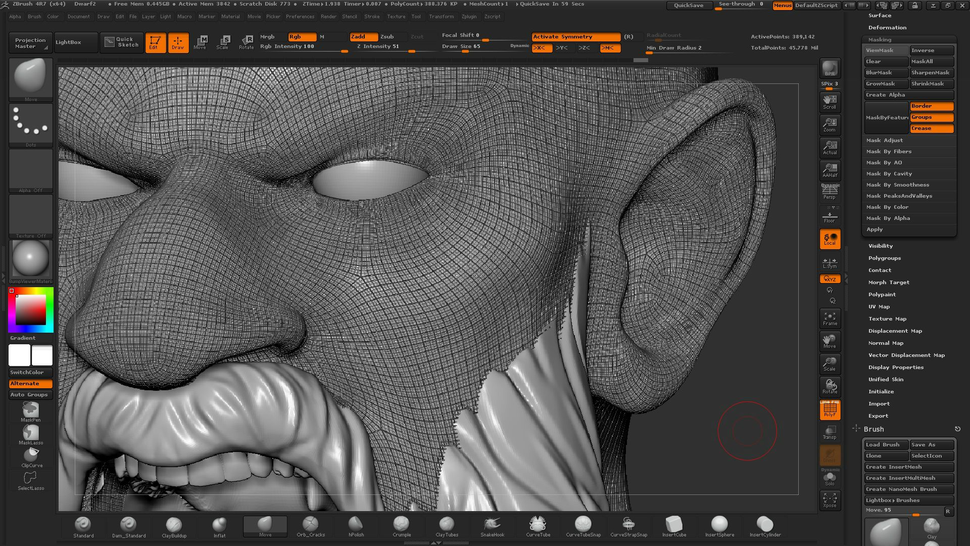 Polyframe and masking acting weird - ZBrushCentral