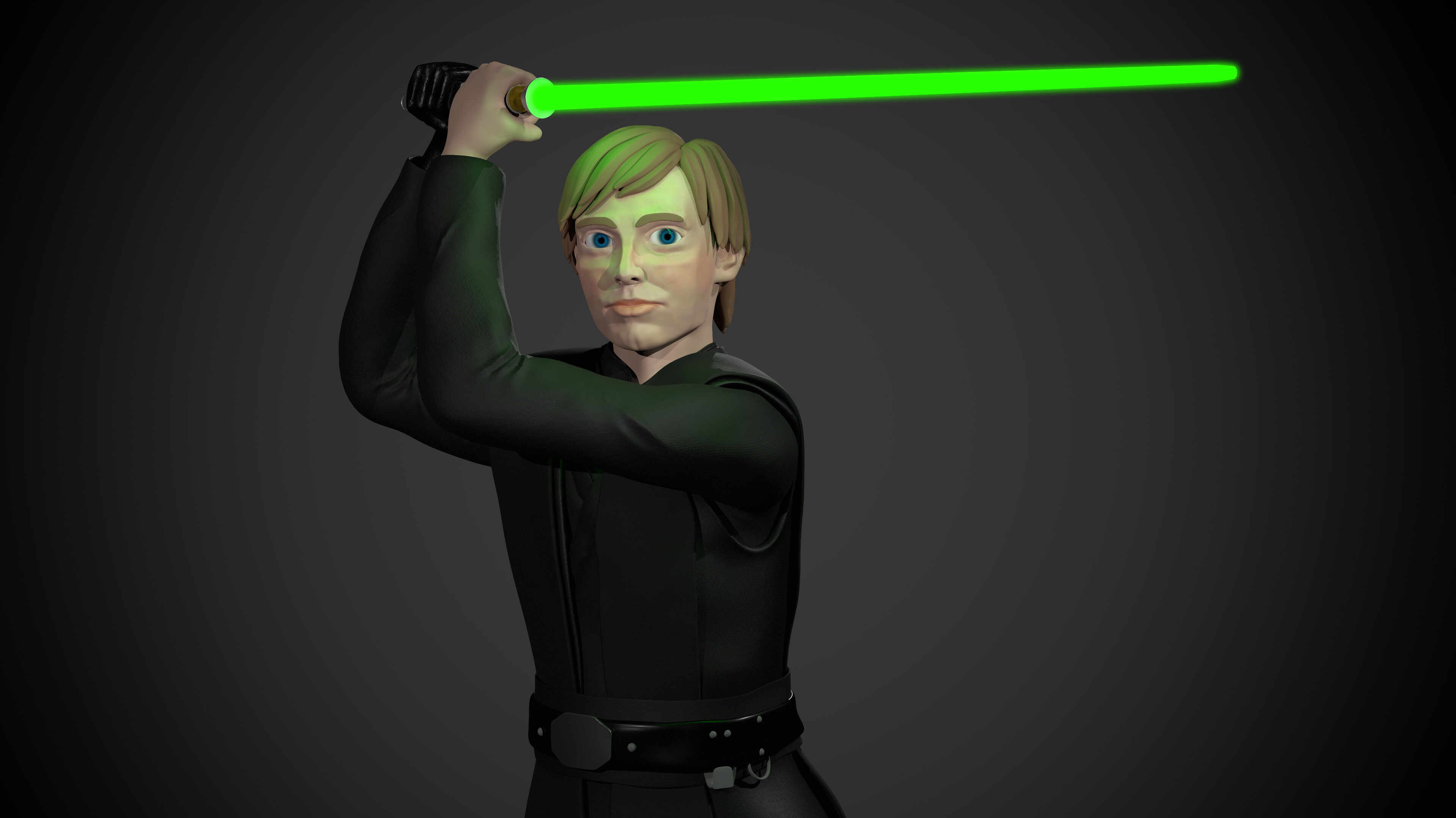 luke skywalker render deviantart
