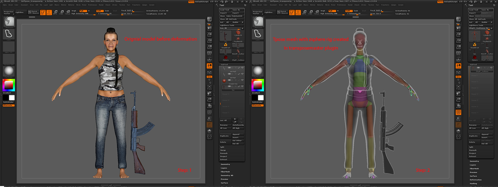 posing problems with the transposemaster plugin - ZBrushCentral