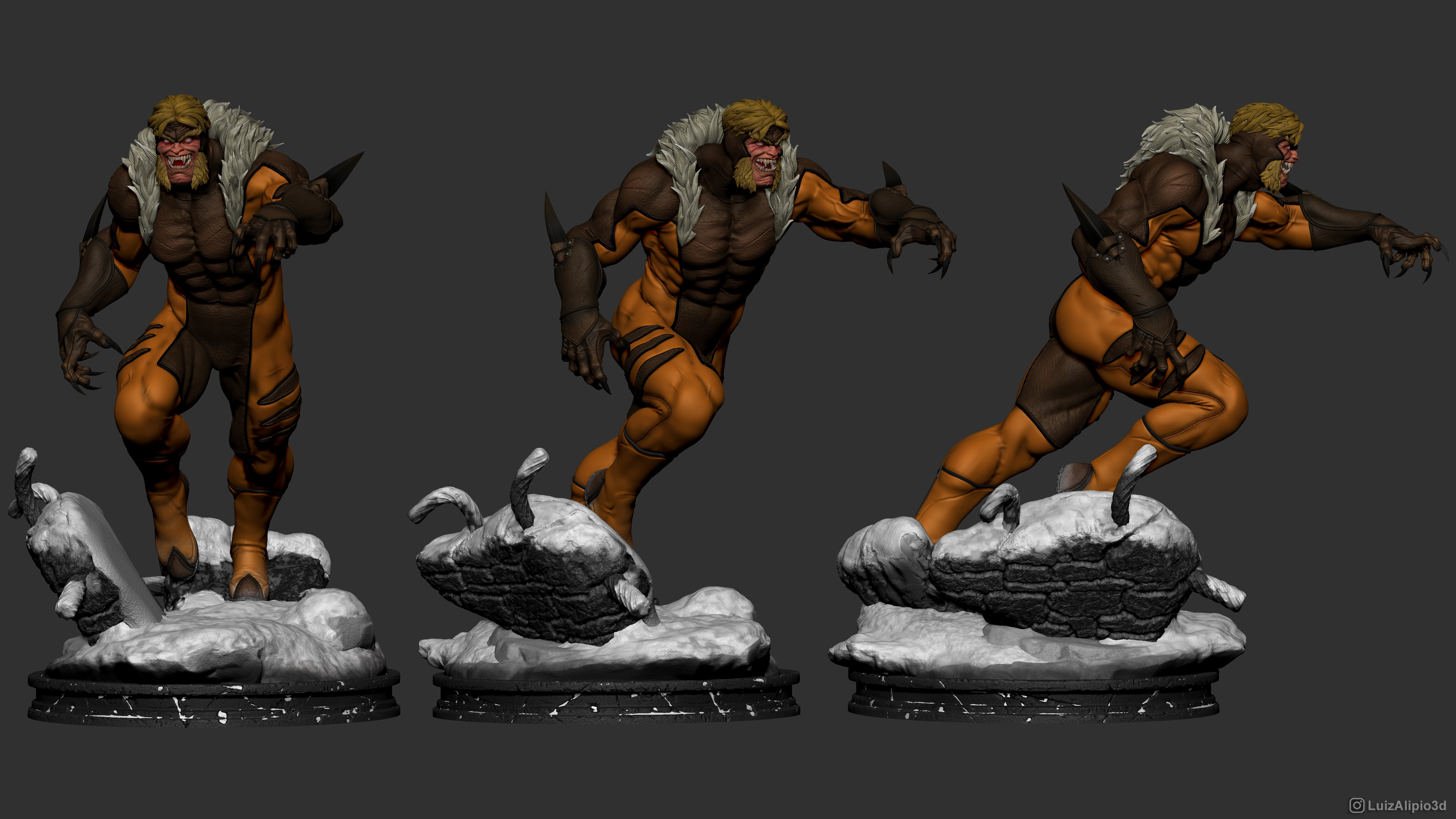 Sabretooth - FanArt Statue - ZBrushCentral