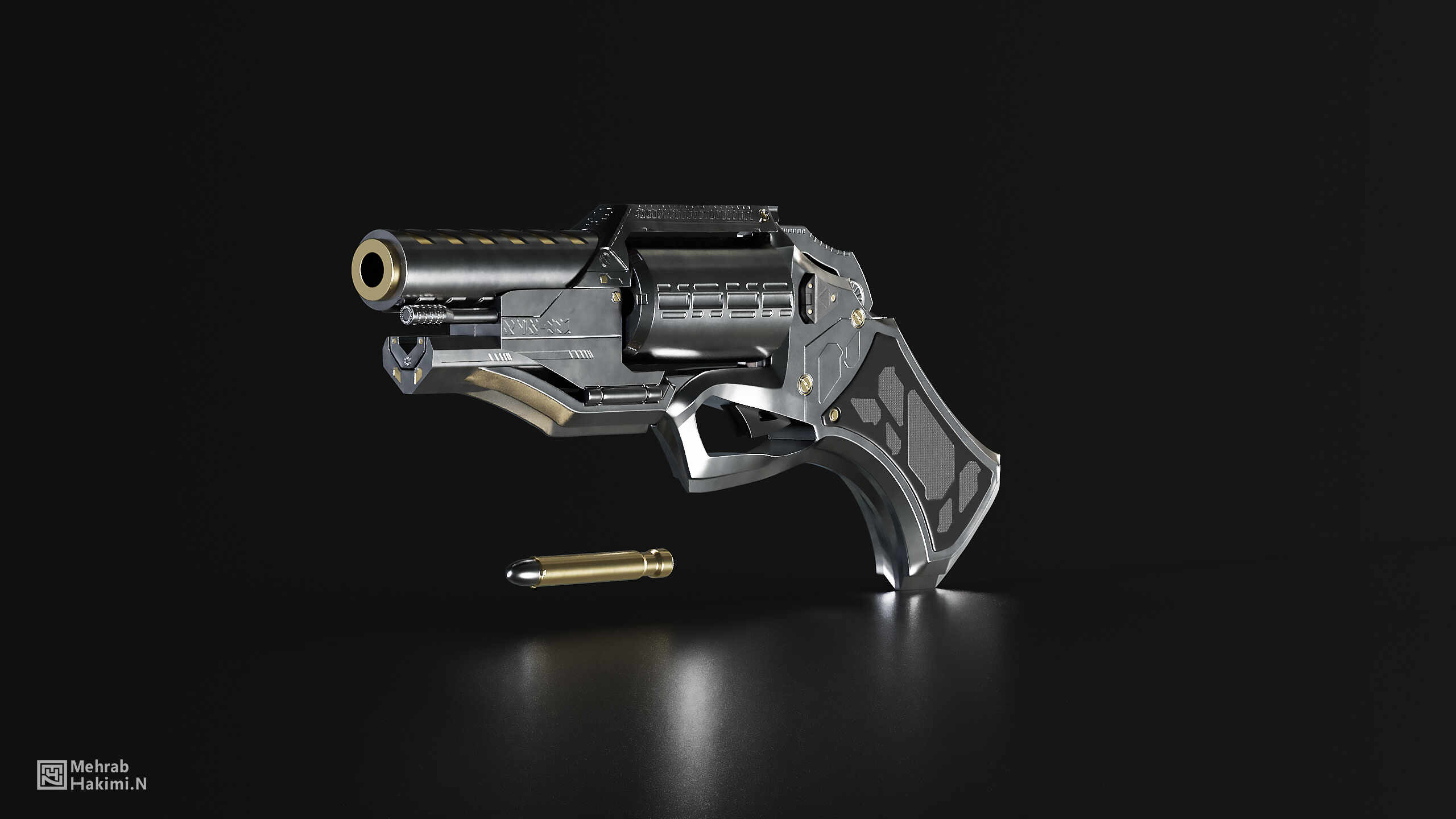 RVN-001 | Concept Sci-Fi Revolver - ZBrushCentral
