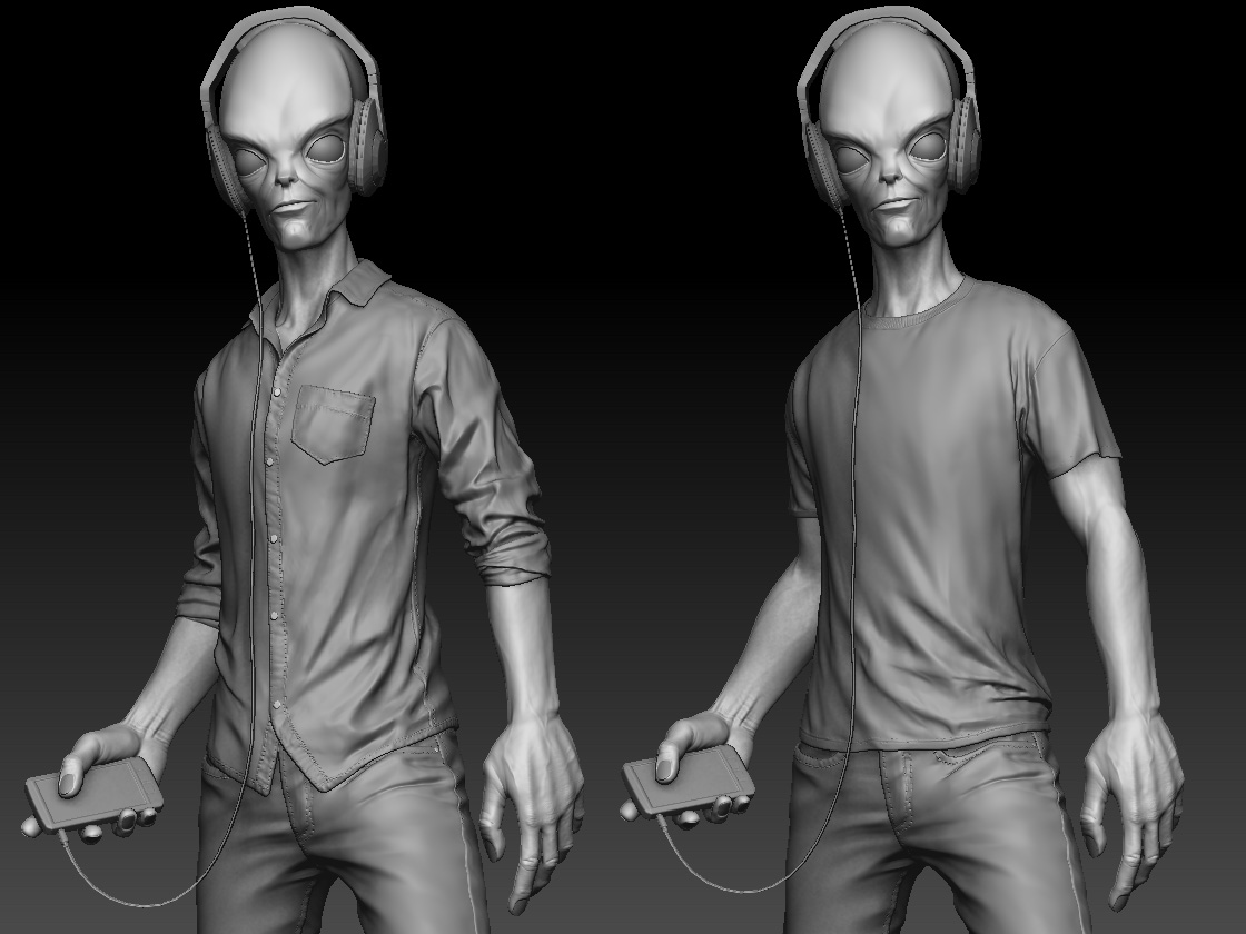 Alien skateboarder - ZBrushCentral