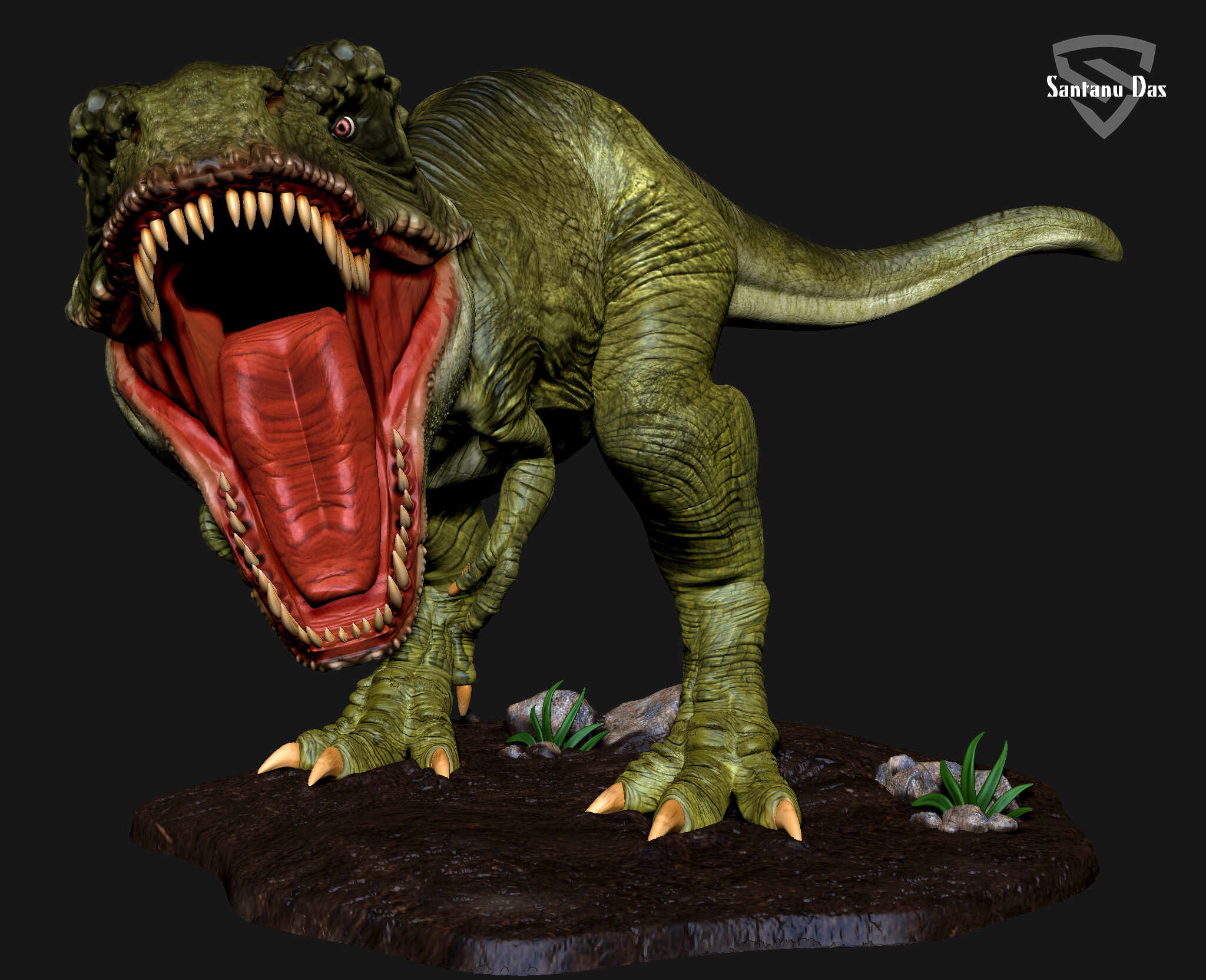 T-Rex 3D Model by Santanu Das 2019 - ZBrushCentral