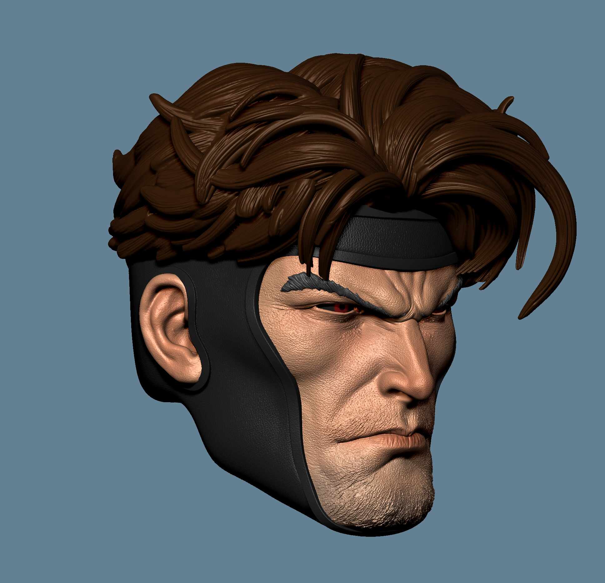 Gambit head sculpt for toys - ZBrushCentral