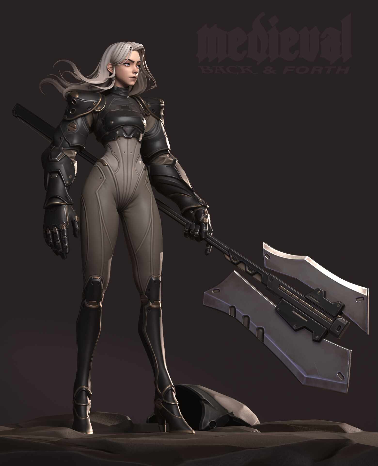 Black armor girl - ZBrushCentral