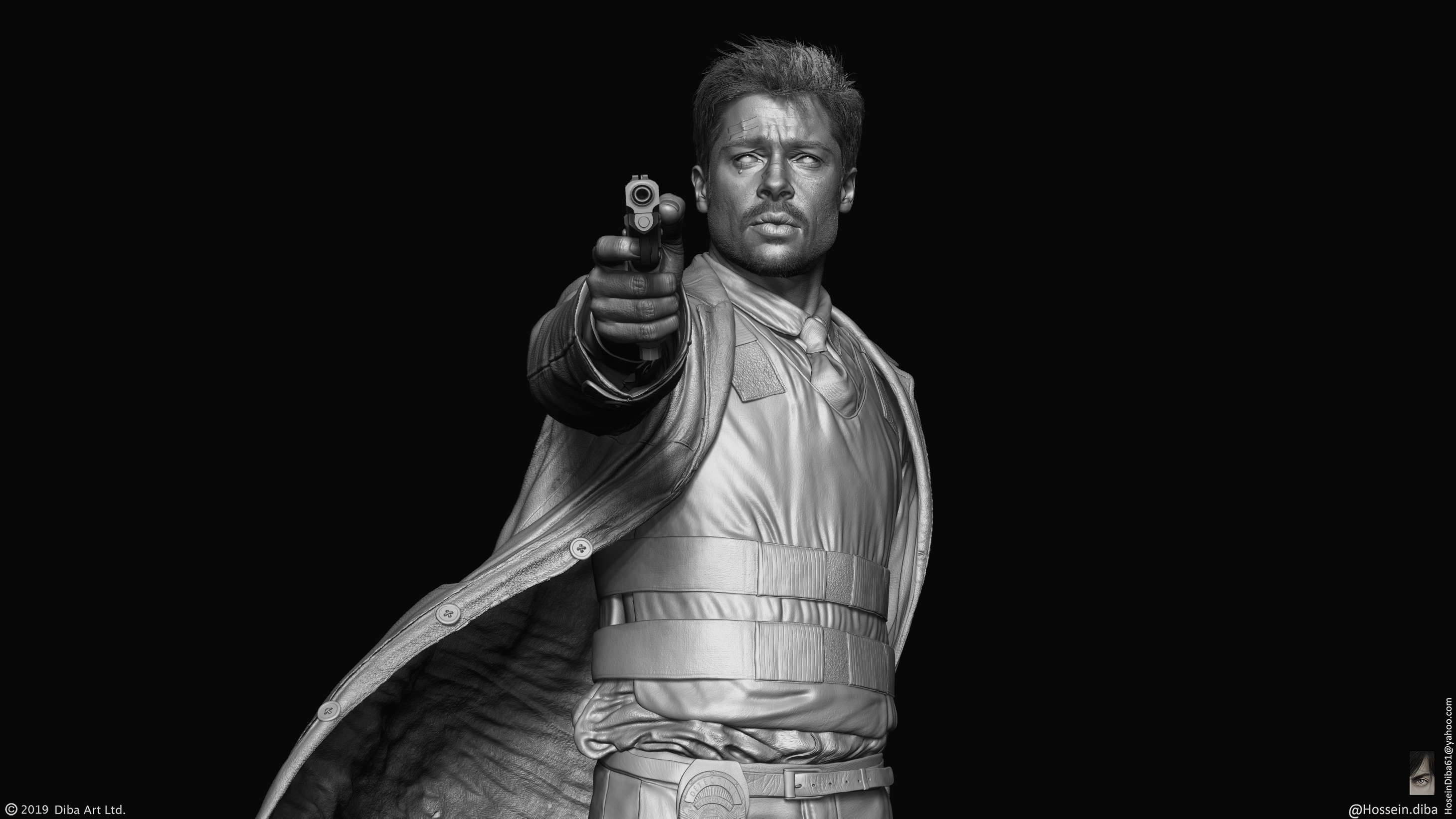 Se7en _ Fan art (Real time) - ZBrushCentral