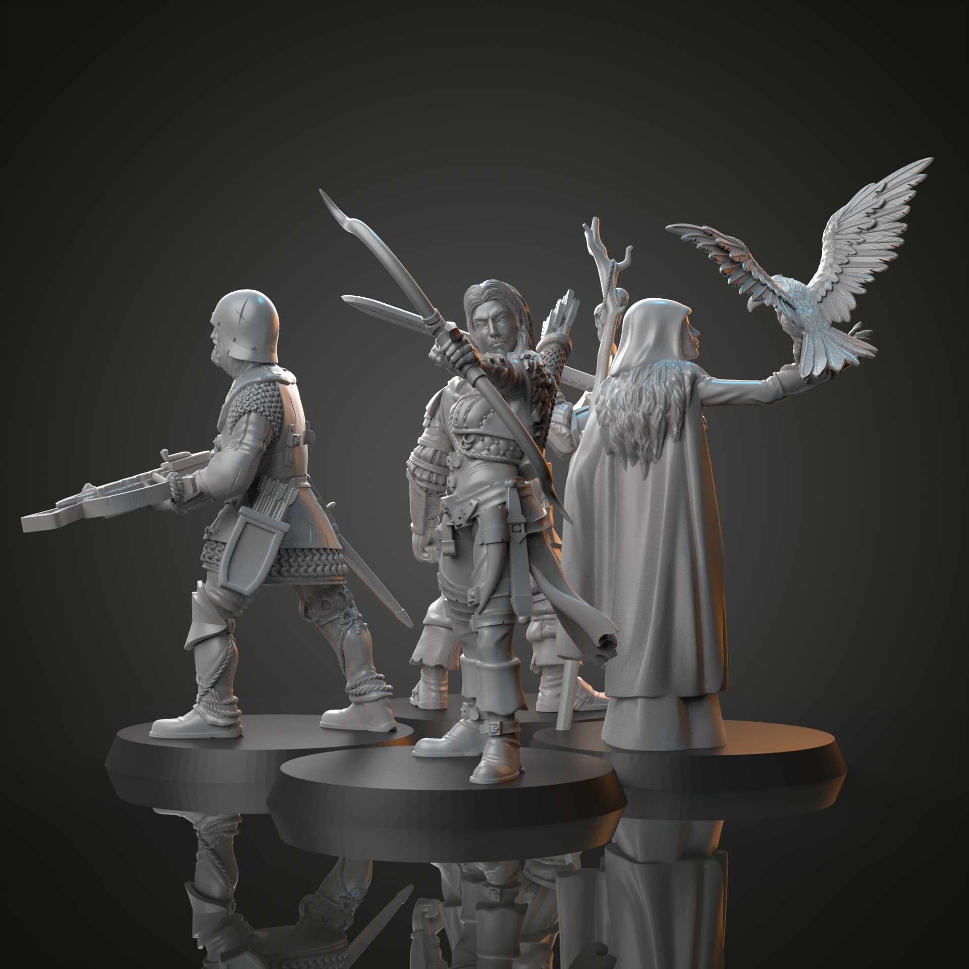 The 4 adventurers miniatures - ZBrushCentral