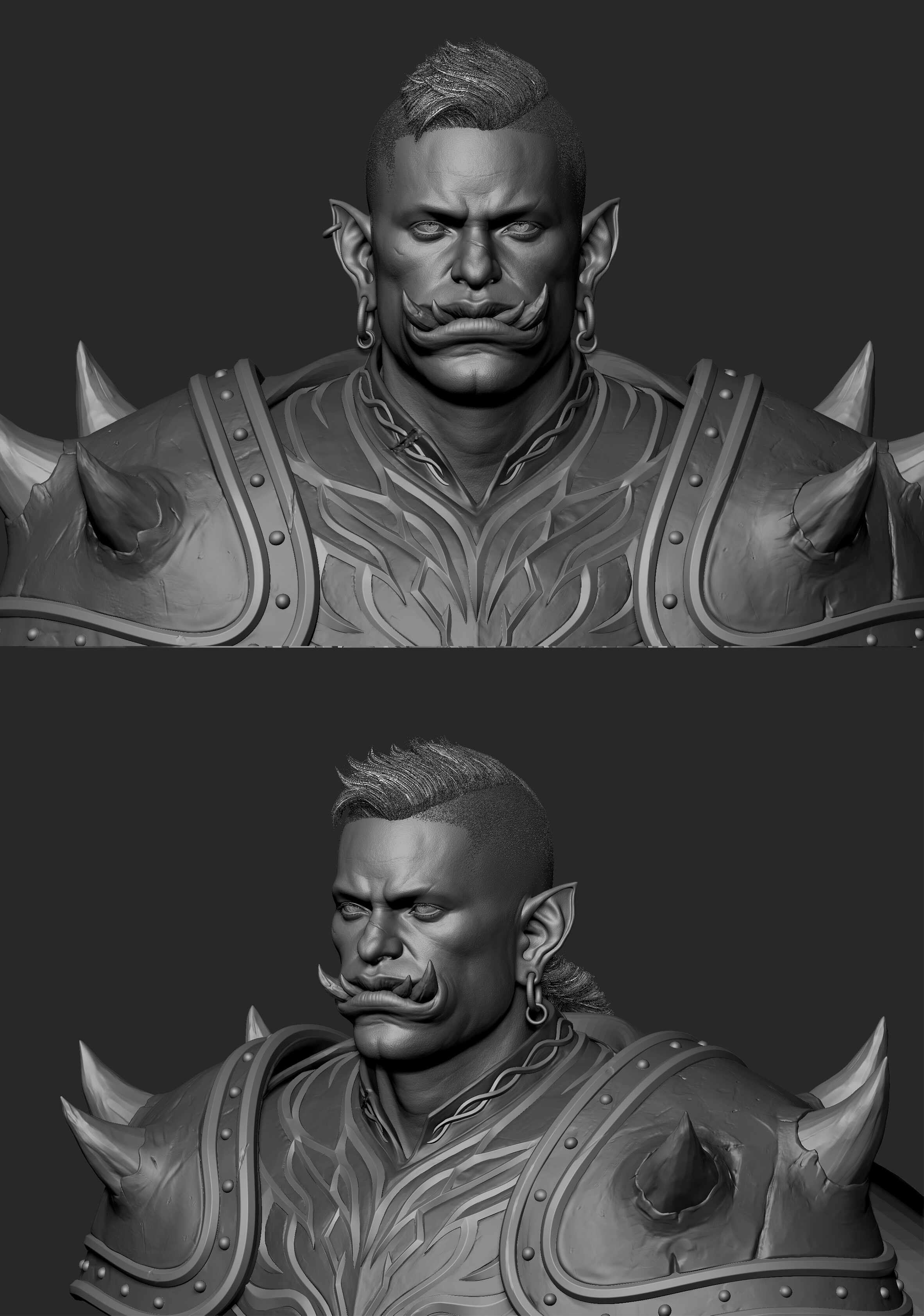 Orc Warrior - The Cursed Human - ZBrushCentral