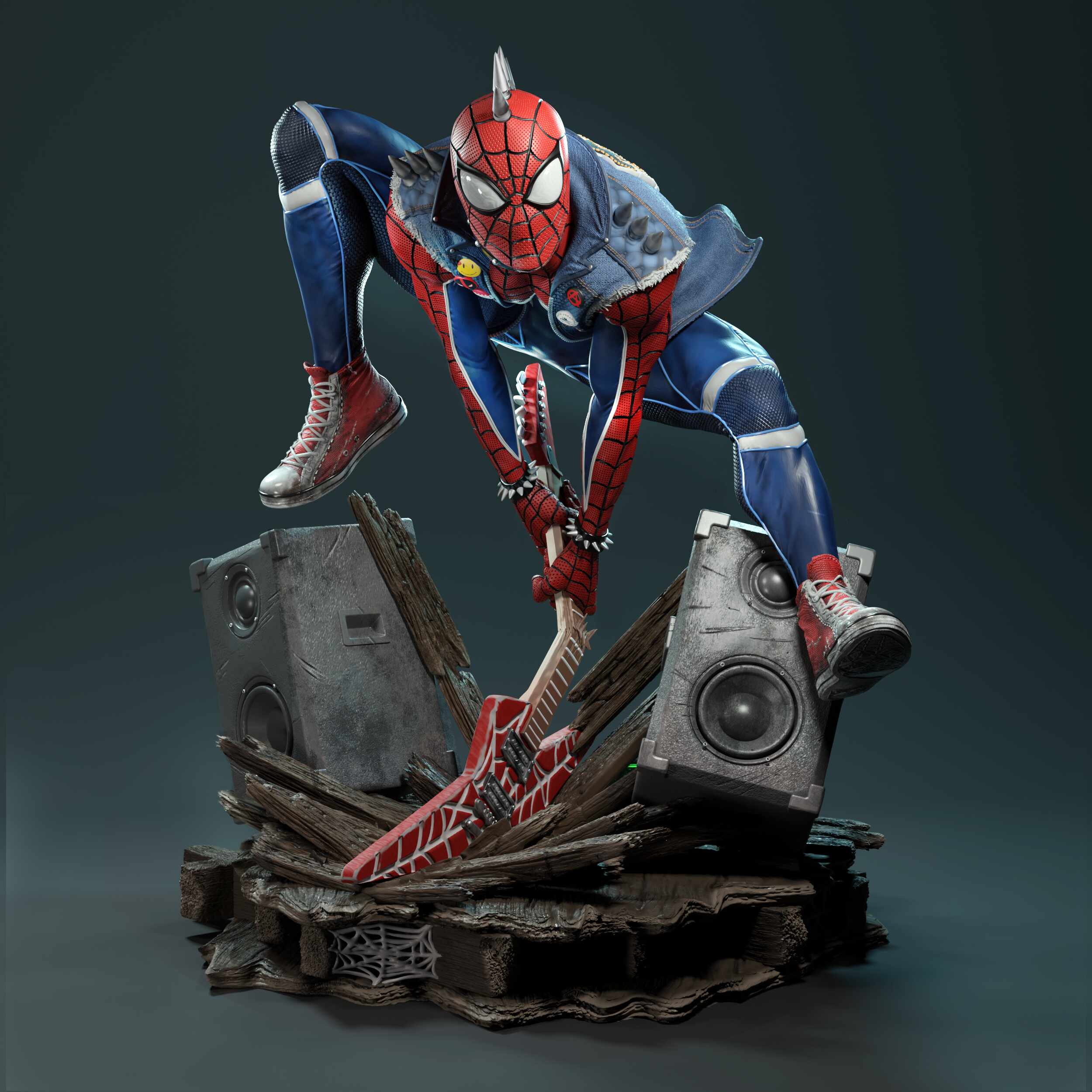Spider man 1/4 statue - ZBrushCentral