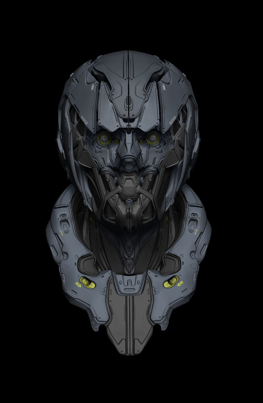 Robotic head concept - ZBrushCentral Robotic head concept - ZBrushCentral