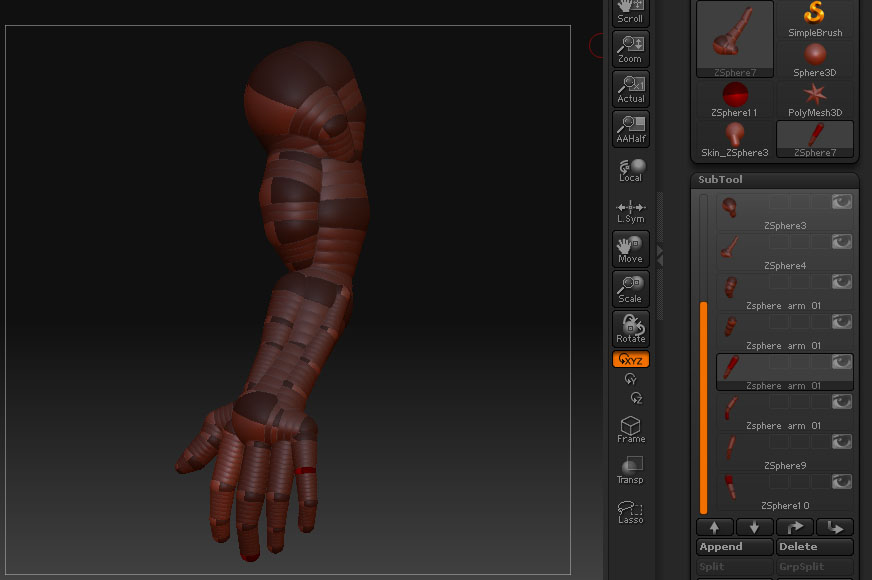 Multiple Zsphere subtools for modeling? - ZBrushCentral