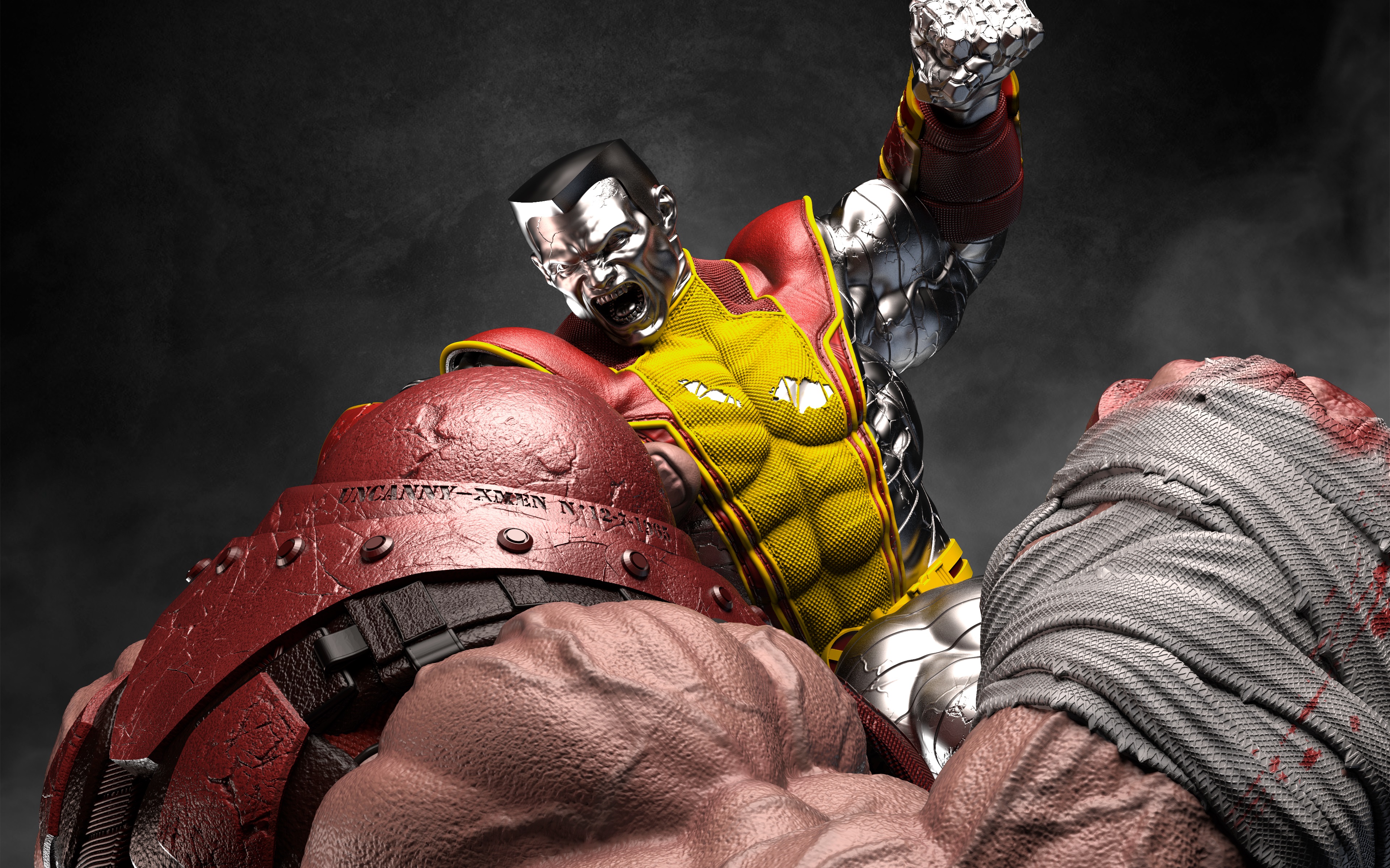 Juggernaut Vs Colossus Statue