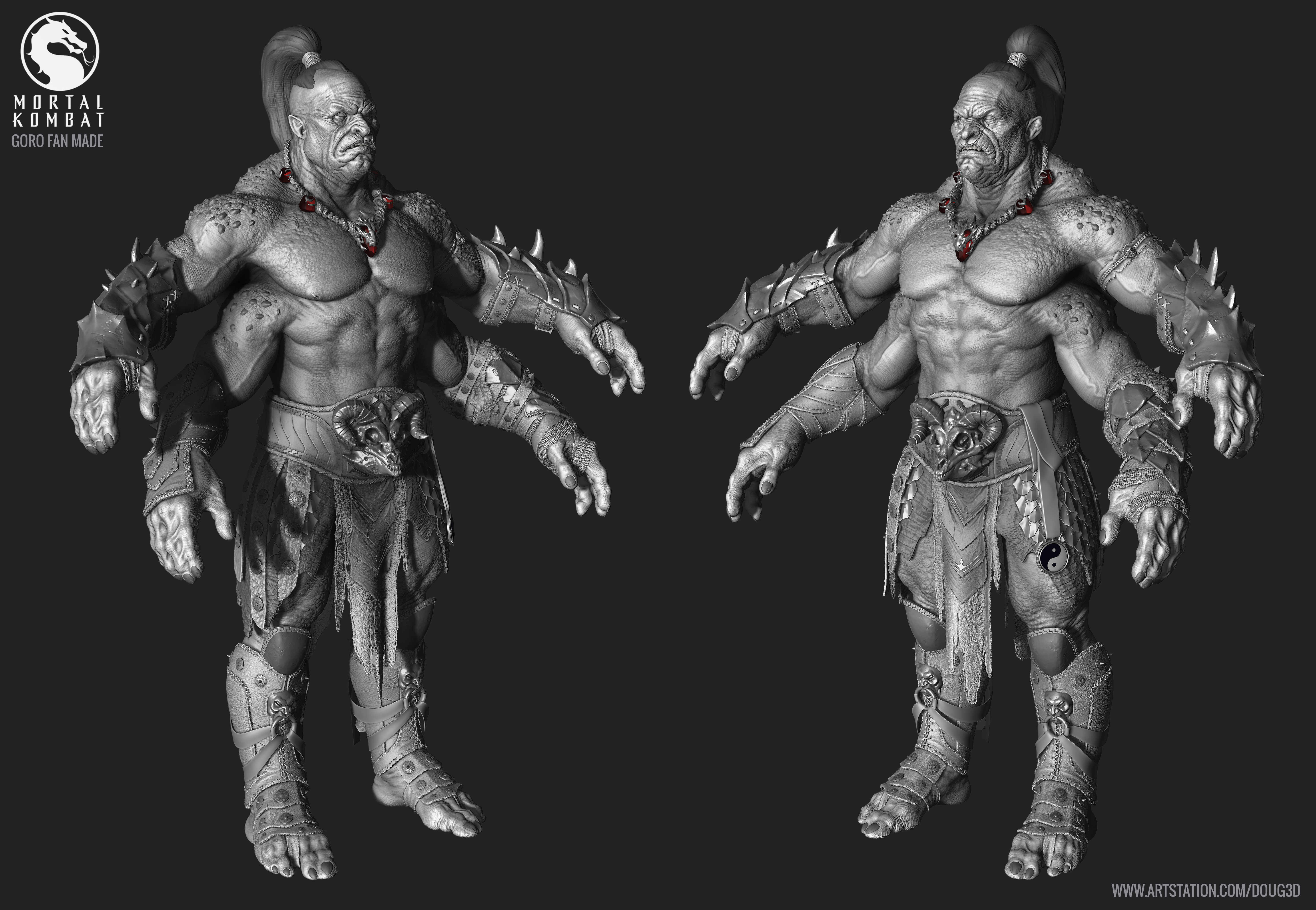 Goro High poly model Fan Made - ZBrushCentral