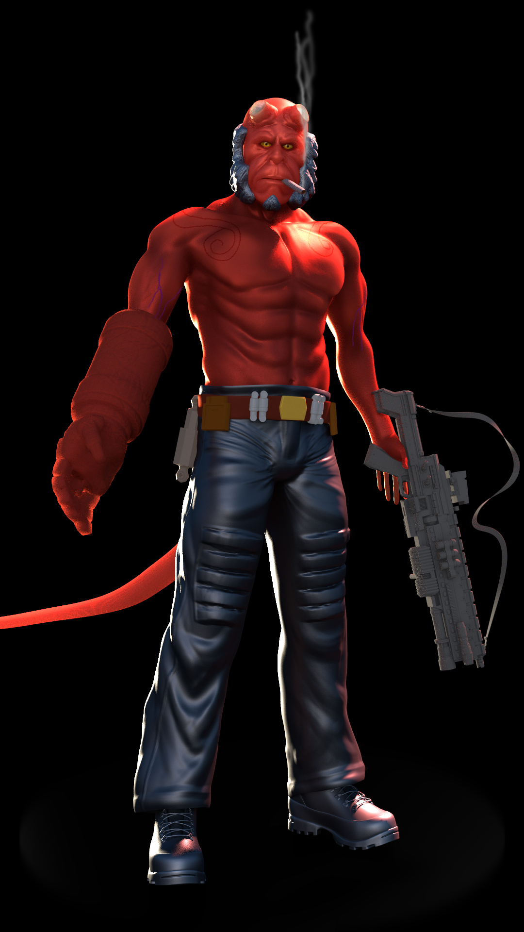 Little bit of fan-art: Hellboy. - ZBrushCentral