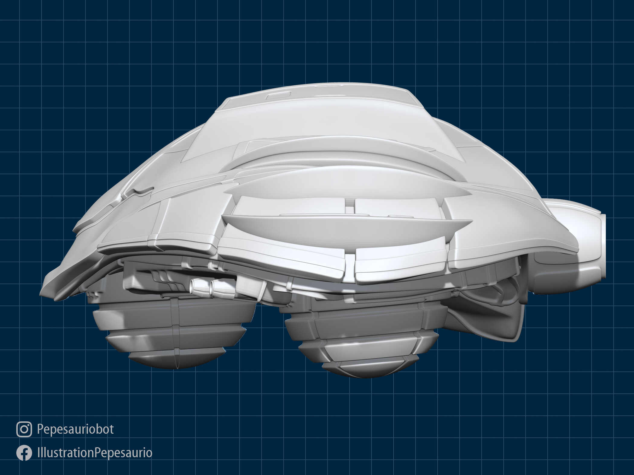 Samus Aran's Gunship blueprint - ZBrushCentral
