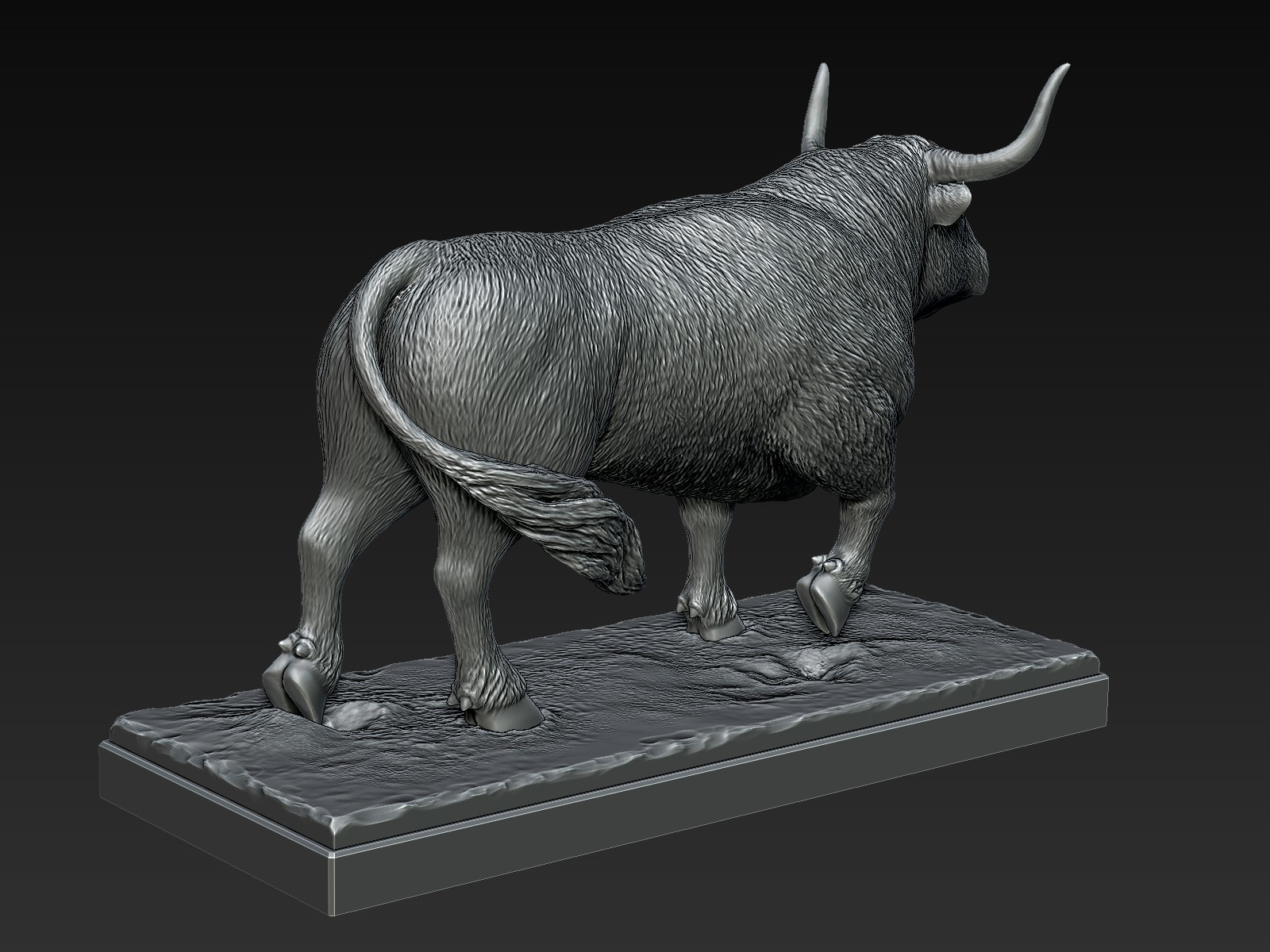 3D sculpture of a White Metal Bull 2021. Made in the style of a ...