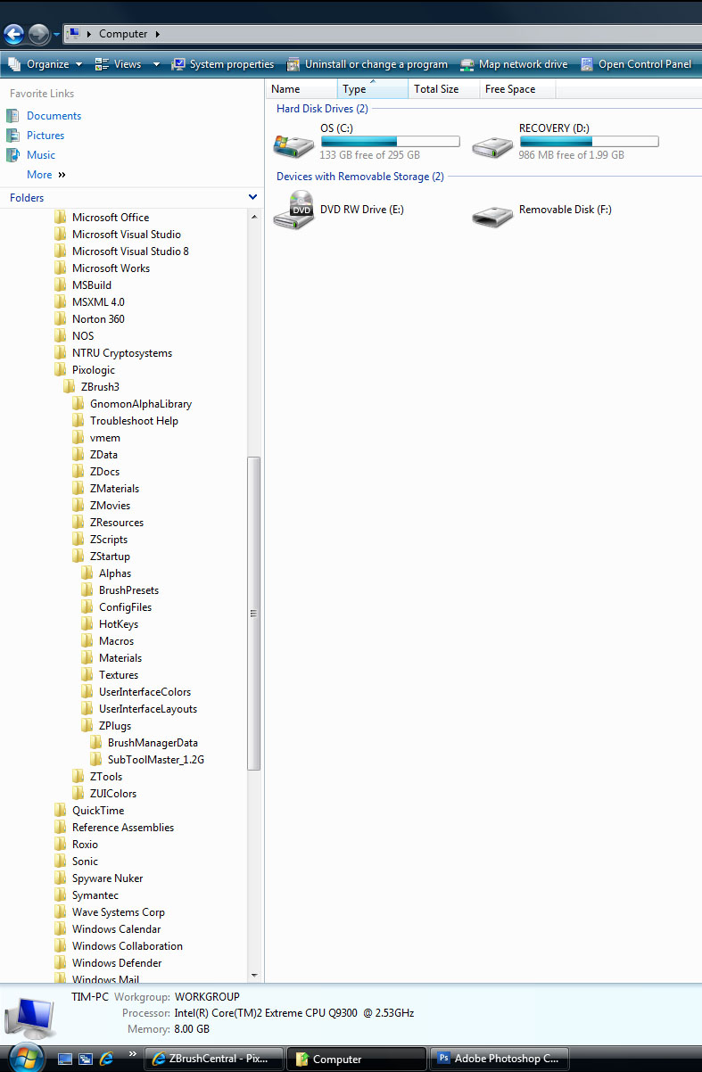 SUBTOOL MASTER for VISTA 64bit - ZBrushCentral