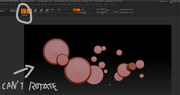 Even with edit activated I can not rotate or move objects. - ZBrushCentral