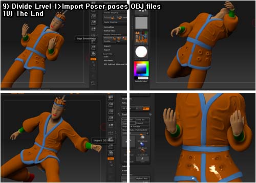 My Mini Test - Import Poser Poses for ZBrush - ZBrushCentral