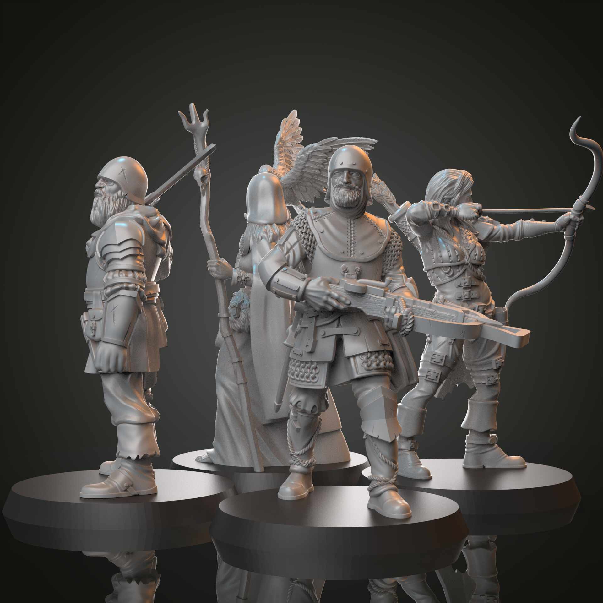 The 4 adventurers miniatures - ZBrushCentral