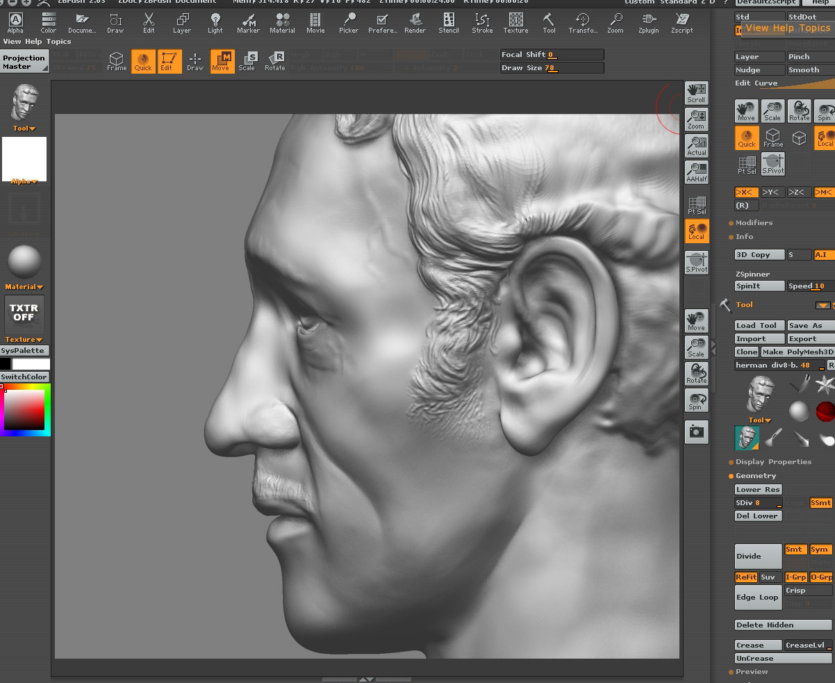 WIP head - ZBrushCentral