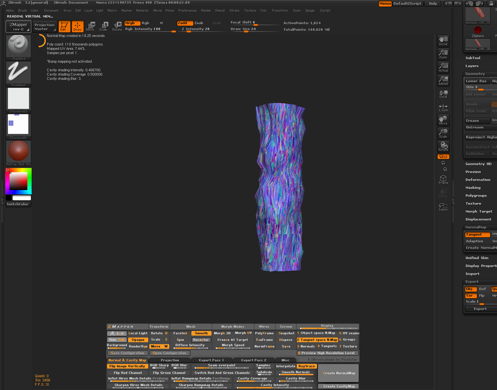 problem normal map generating in the zMapper - ZBrushCentral