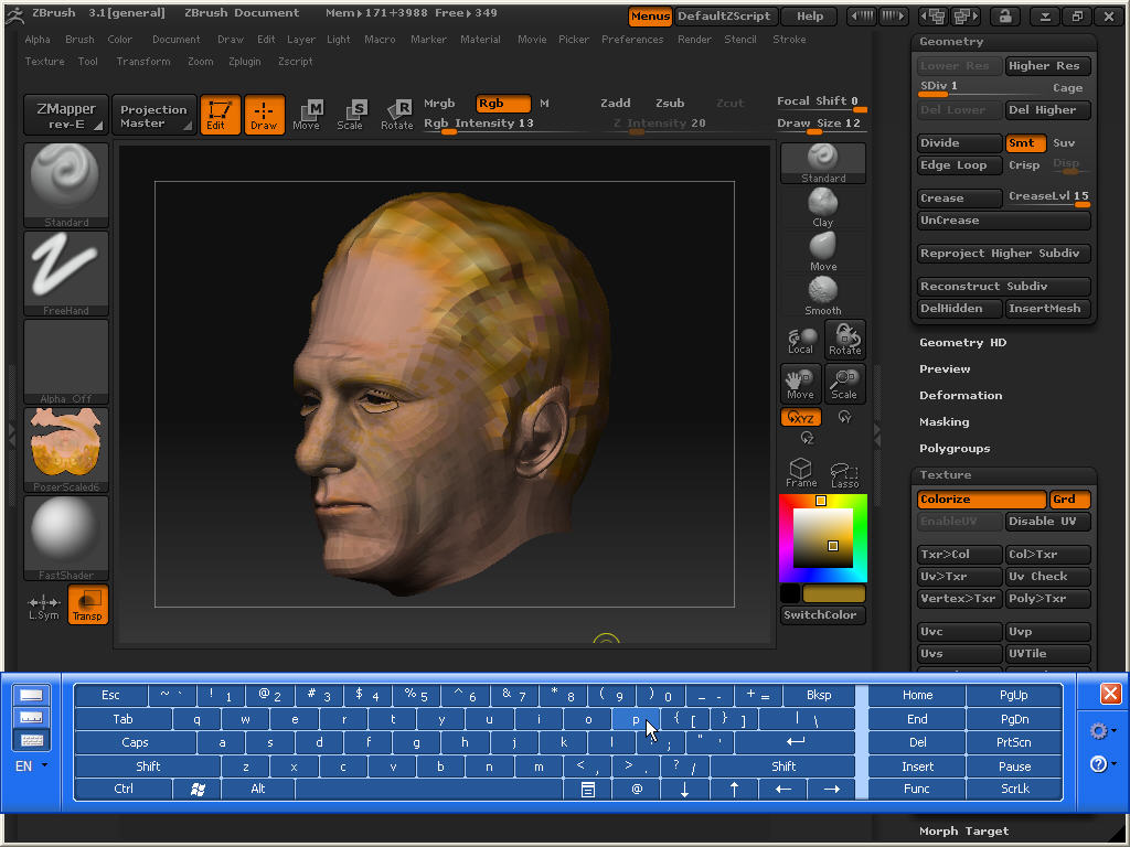 polypaint to texture strange spots - ZBrushCentral