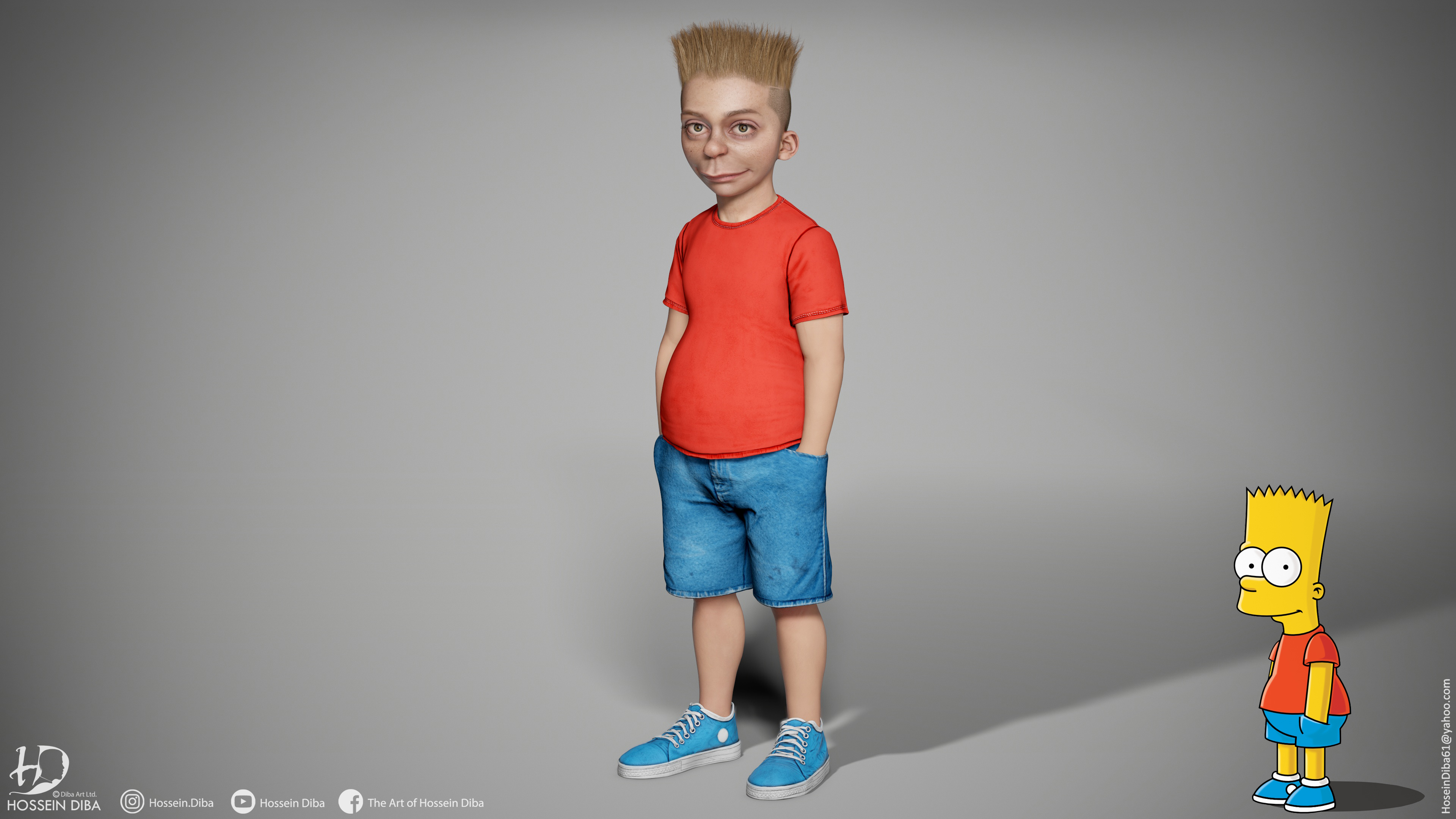 3D Model of Bart Simpson(Real time) - ZBrushCentral