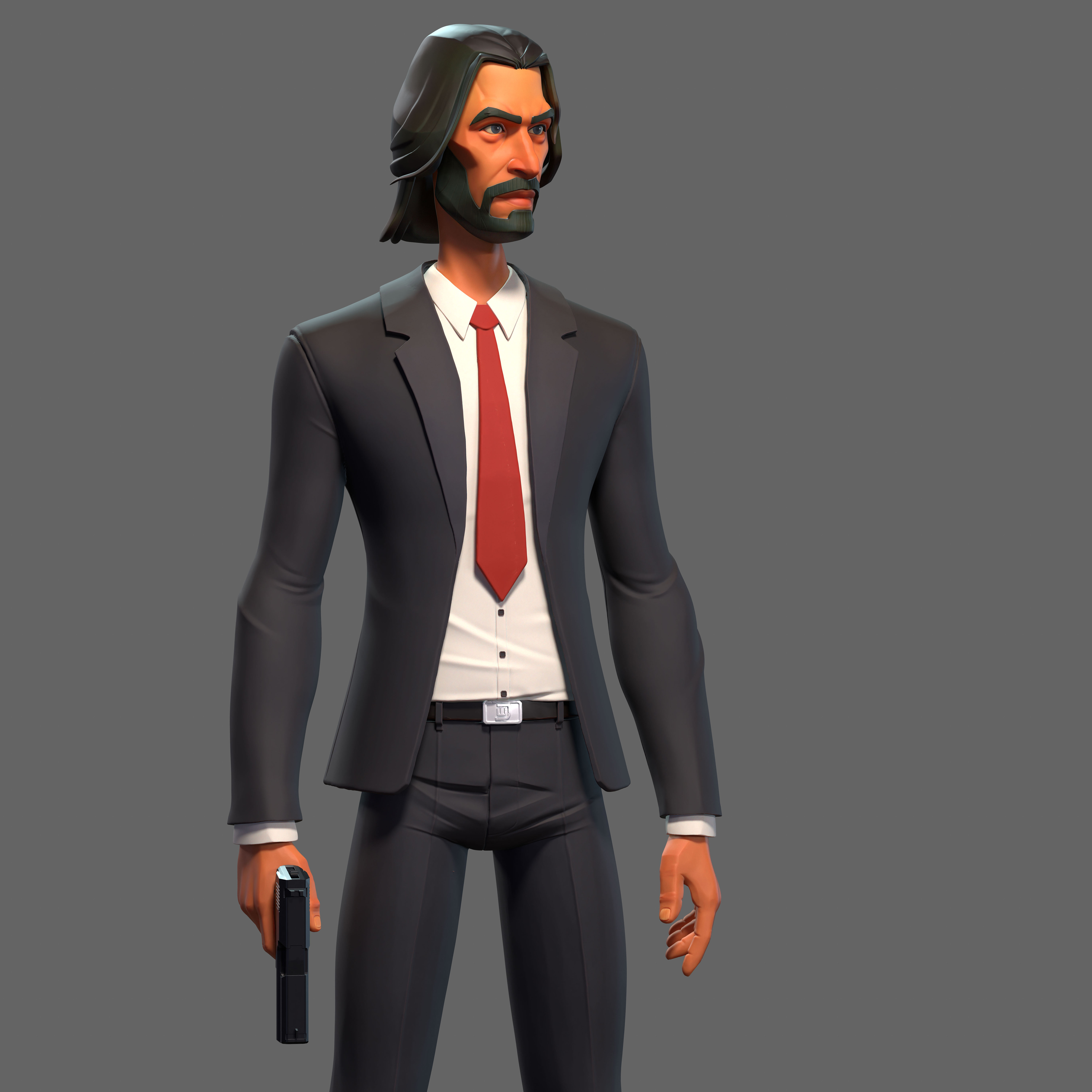 John Wick Stylized Character - ZBrushCentral