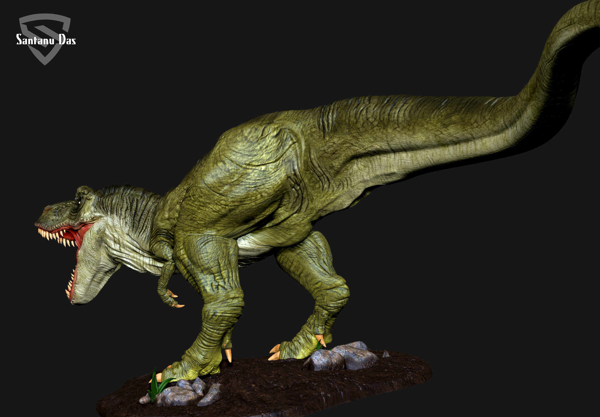 T-Rex 3D Model by Santanu Das 2019 - ZBrushCentral