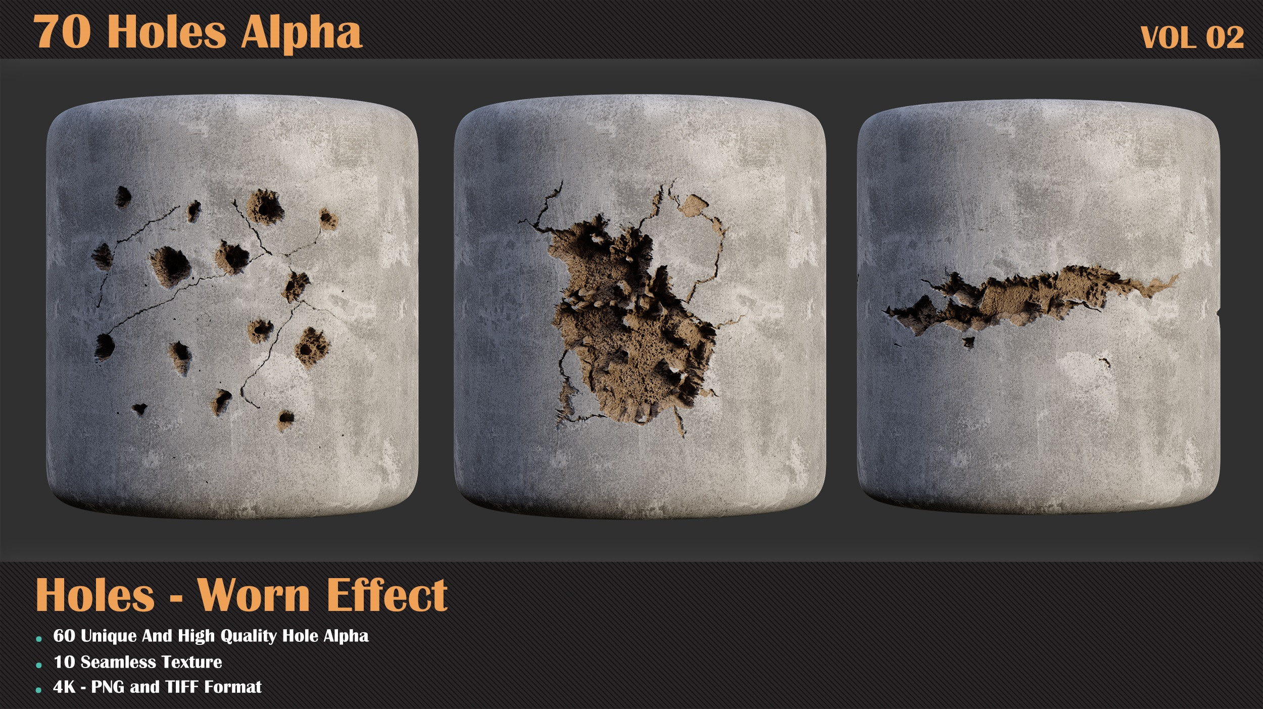 70 Holes Alpha - VOL 02 - ZBrushCentral