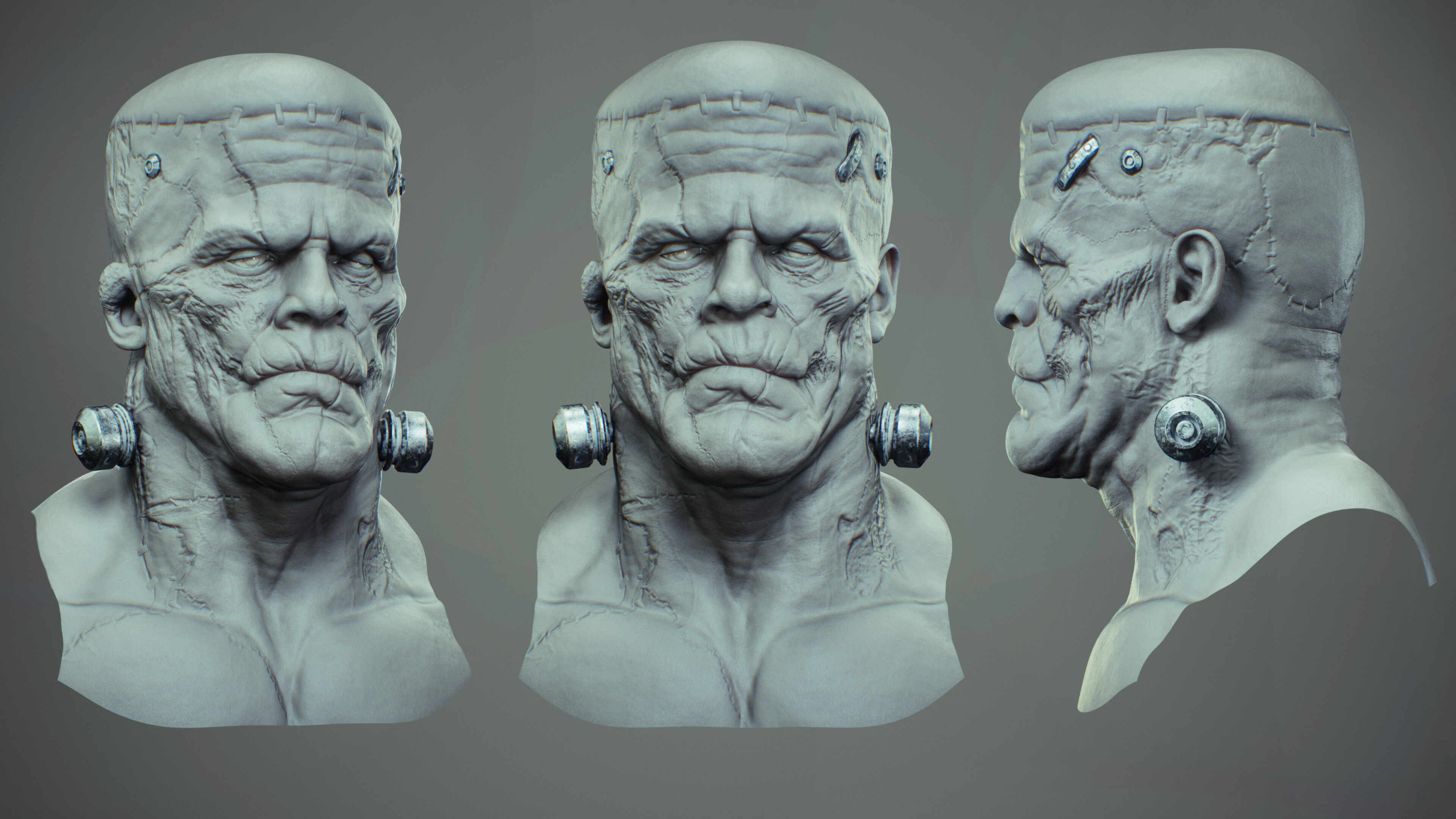 Frankenstein Monster Highpoly Render - ZBrushCentral