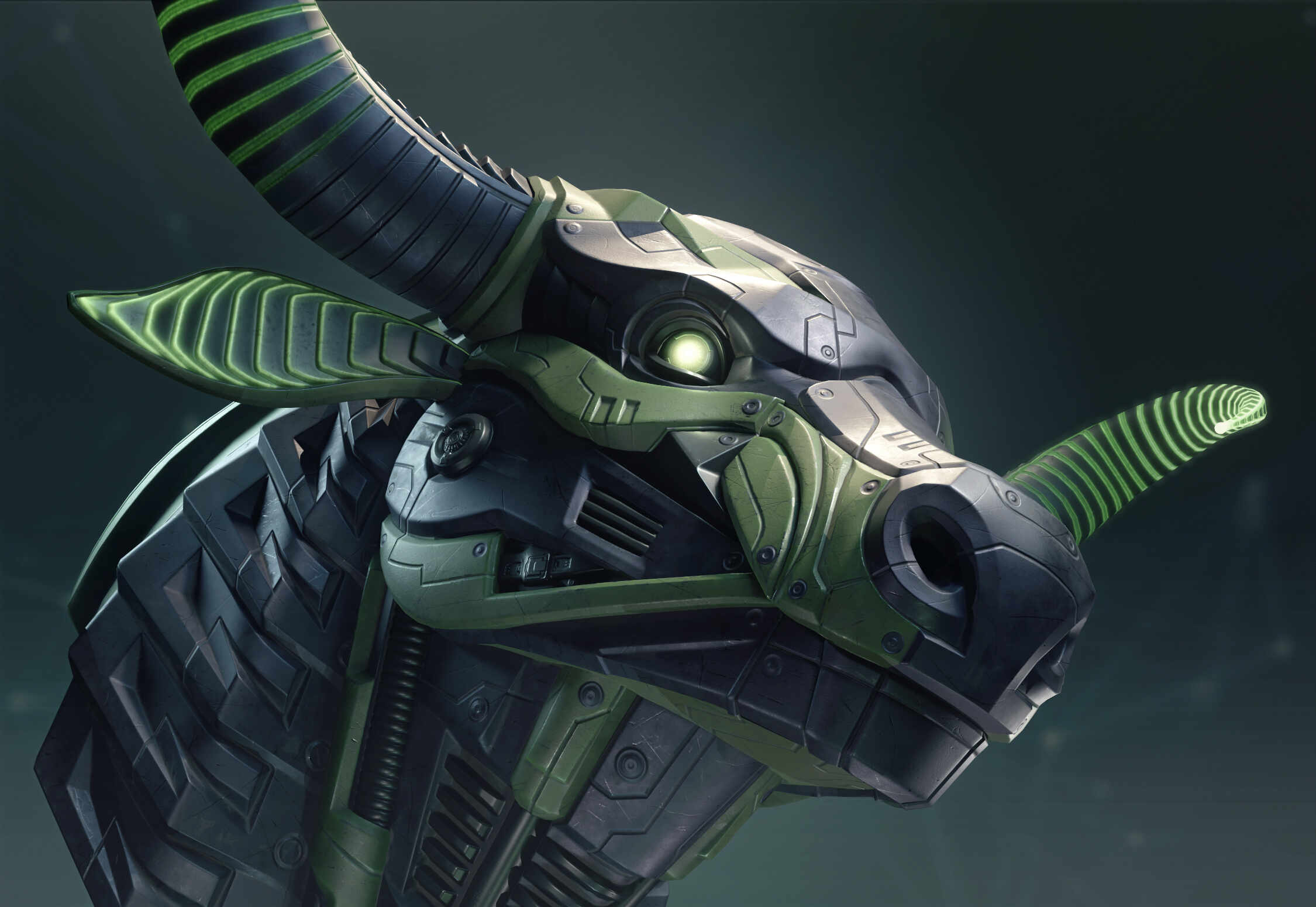 Sci Fi bull's head - ZBrushCentral