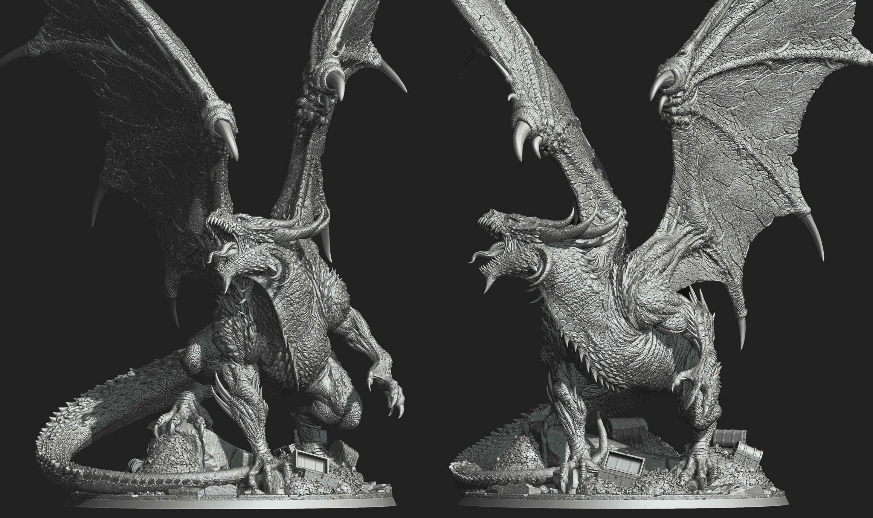 Warrior Dragon (Creature Caster) Miniature - ZBrushCentral