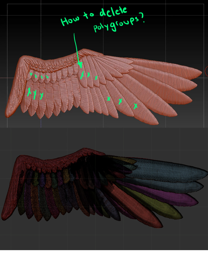 how do i delete individual polygroups? - ZBrushCentral how do i delete individual polygroups? - ZBrushCentral