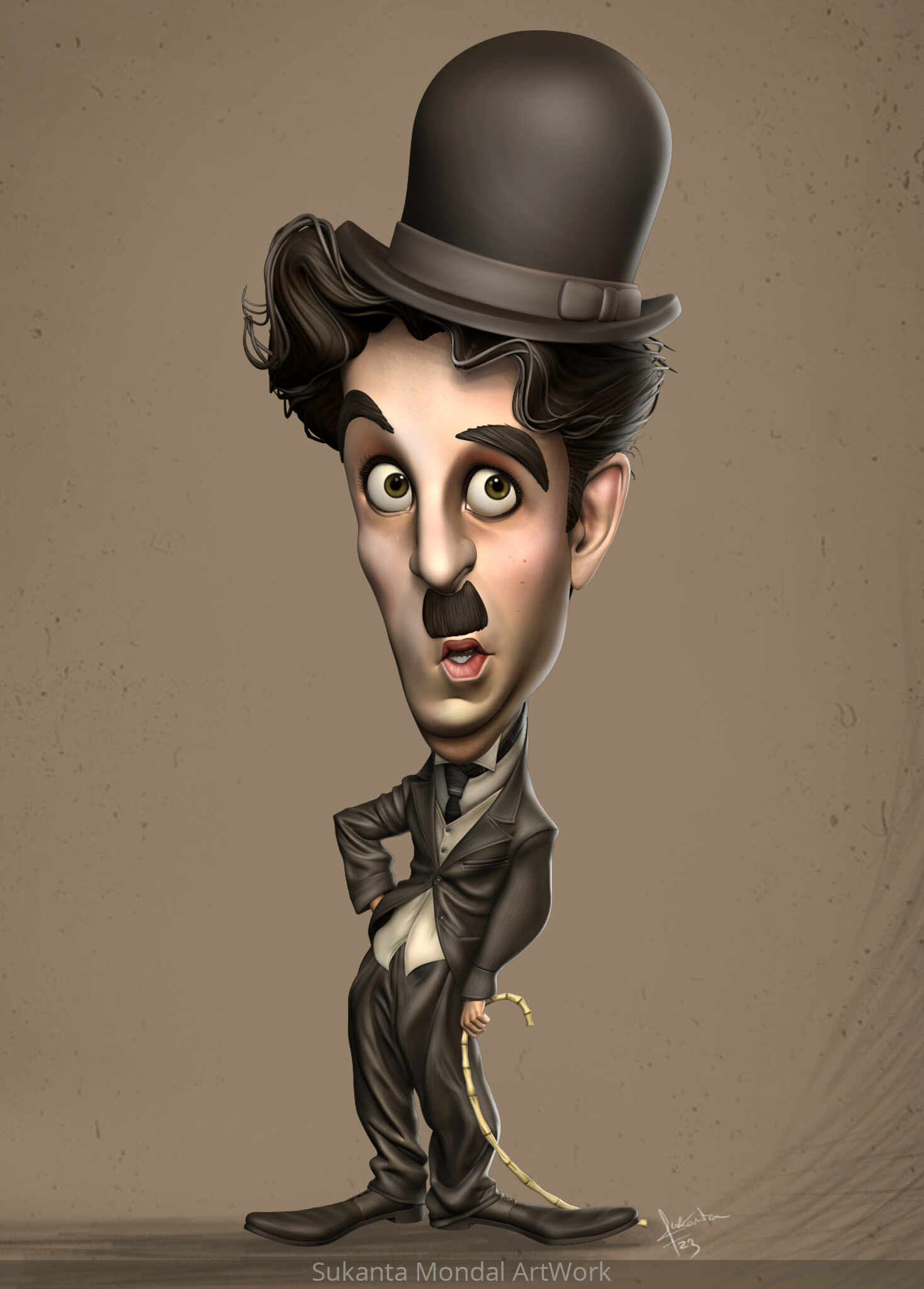 Charlie Chaplin Art Work - ZBrushCentral
