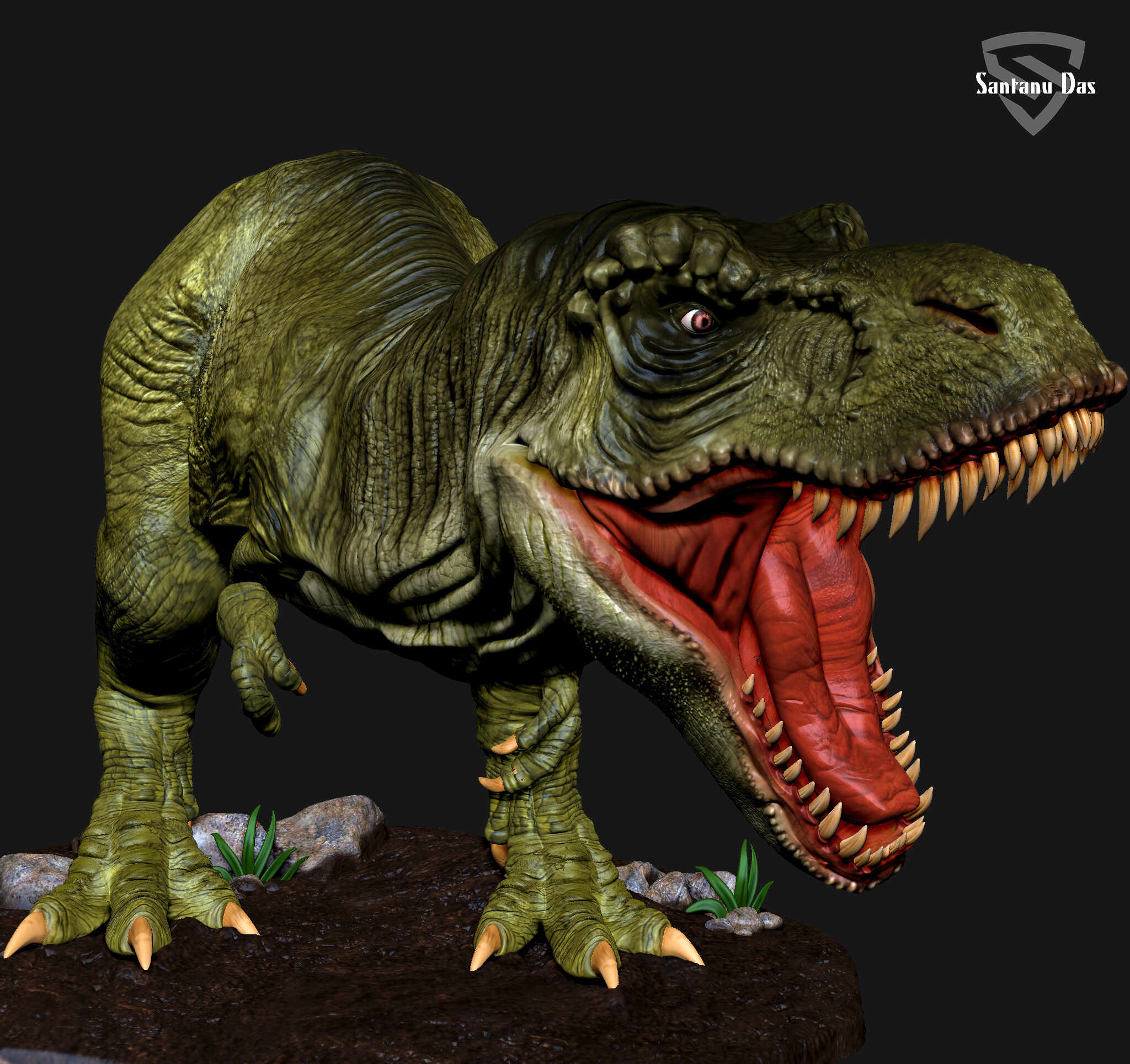 T-Rex 3D Model by Santanu Das 2019 - ZBrushCentral