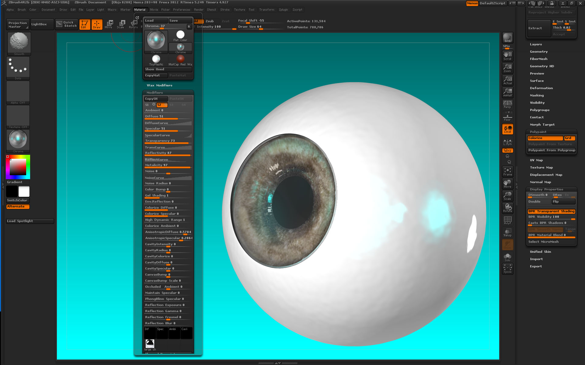 How do you see a Polypainted Subtool thru a Transparent Subtool? - ZBrushCentral
