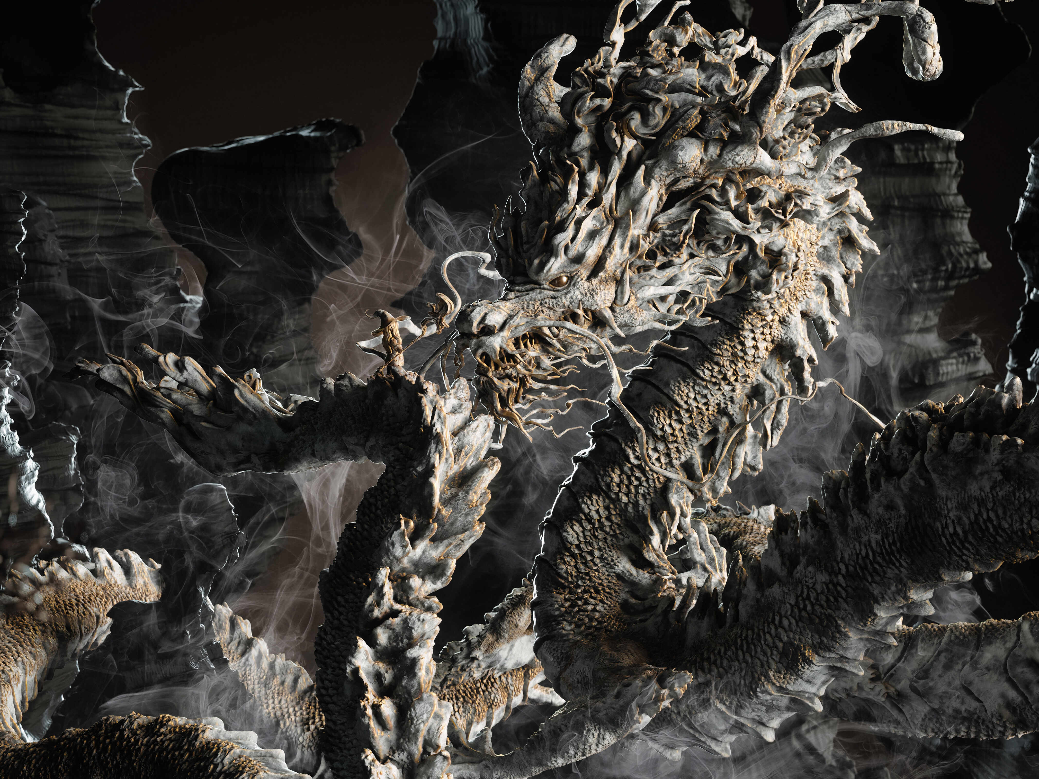 Ancient Dragon with Black Mage Girl - ZBrushCentral