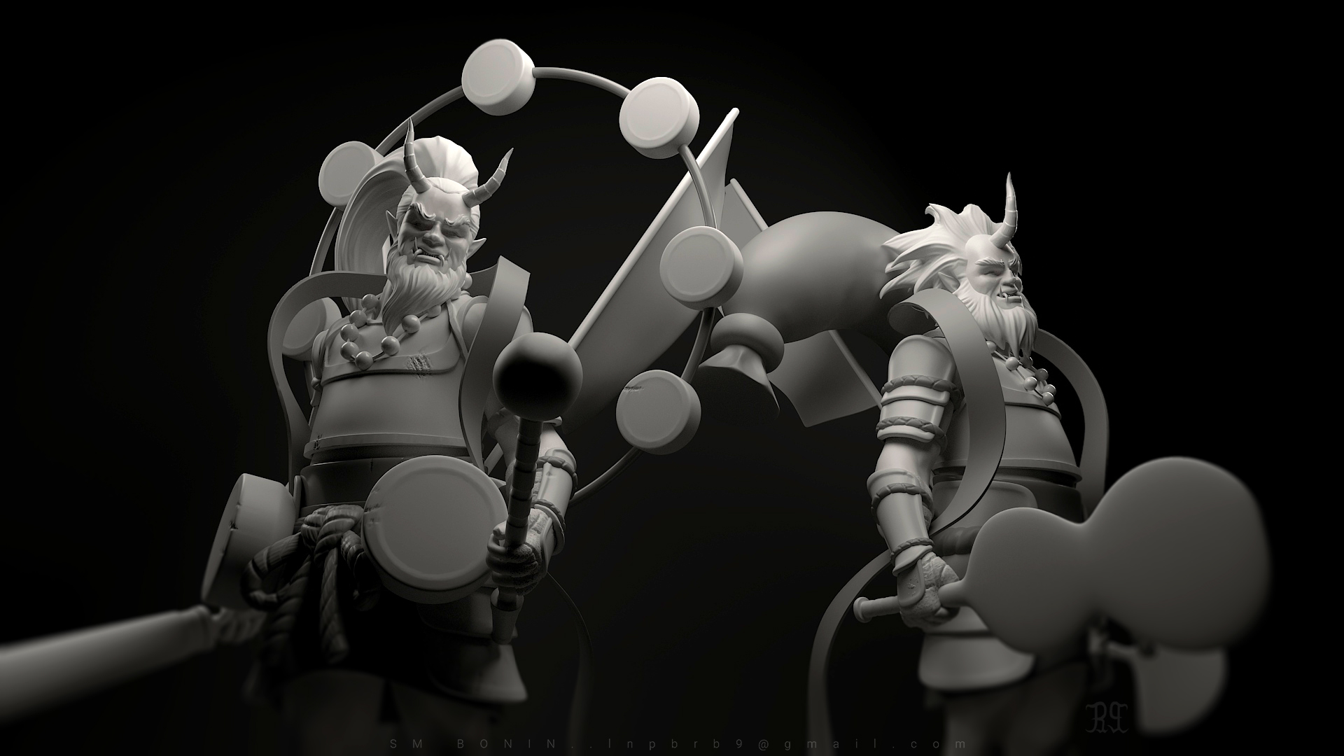 Rajin and Fujin - ZBrushCentral