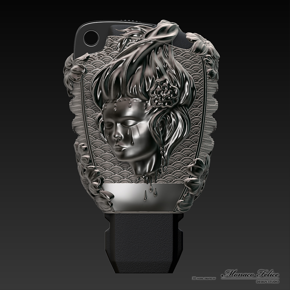 Geisha. Jewelry decoration for ignition key - ZBrushCentral